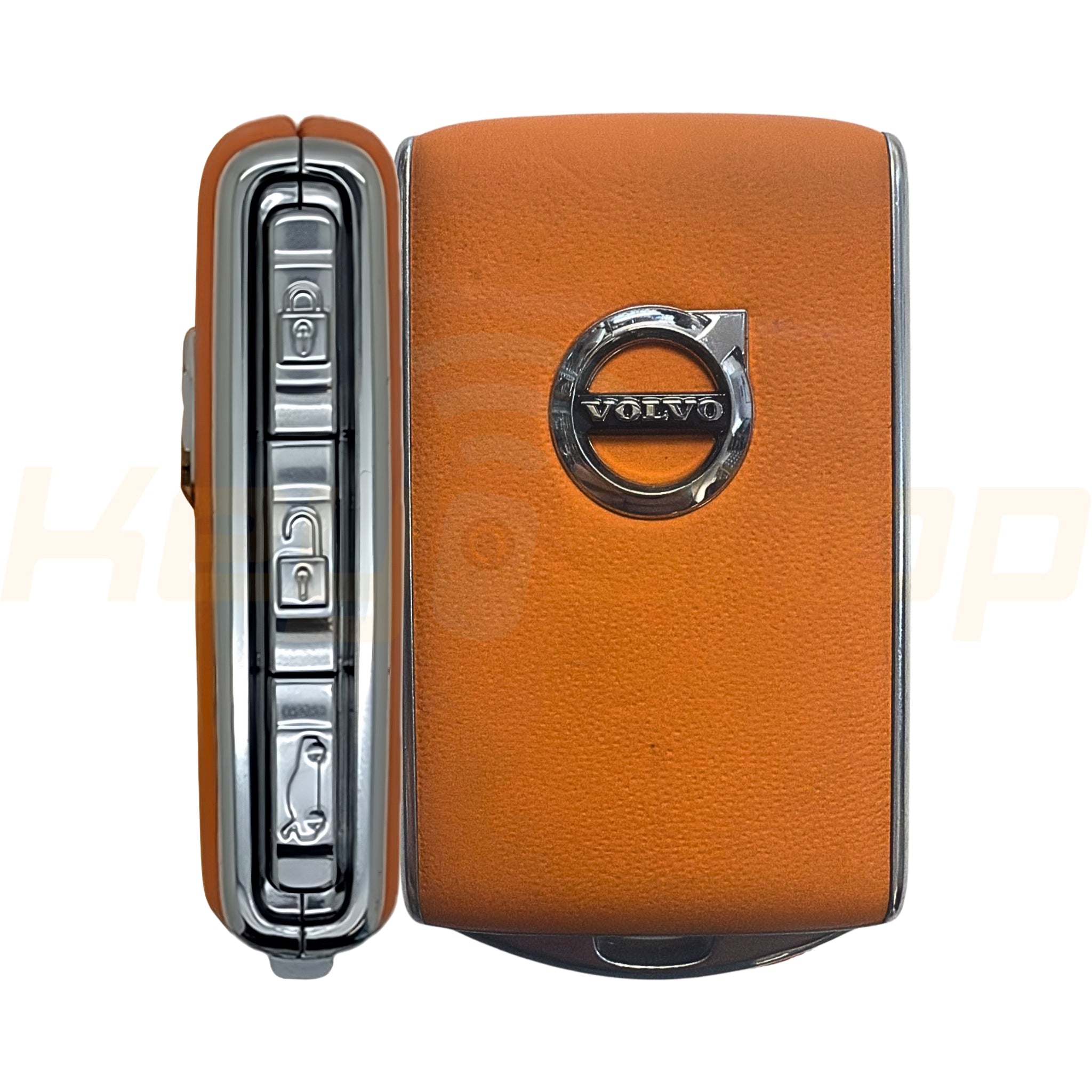 2017+ Volvo ALL MODELS Smart Key Orange Leather | ID8A | 4-Buttons | H