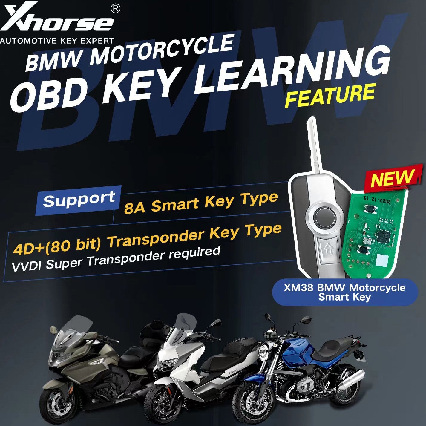 BMW MOTORCYCLE software OBD KEY LEARNING FOR KEYTOOL PLUS OR VVDI2